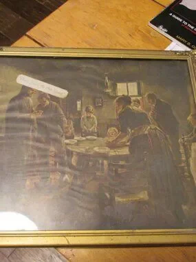 Unique Vintage | Accents | Vtg 925 Reprint Jesus Be Our Guest Framed ...